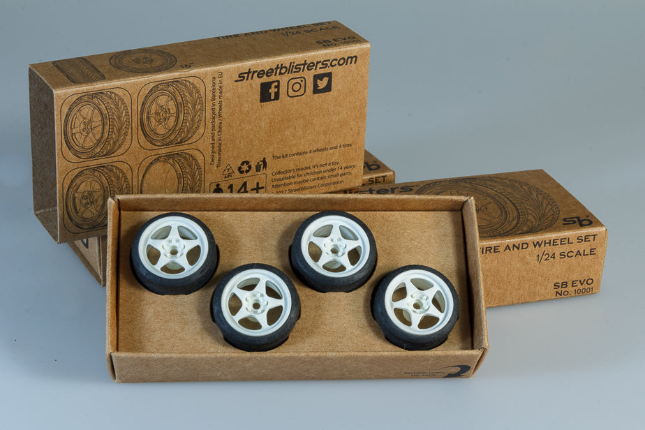 StreetBlisters Rims and Tires sets in 1:24 scale GPmodeling