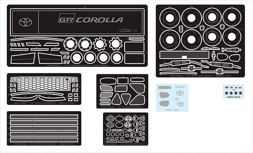 Alpha Model Toyota GR Corolla - 1:24 car kit - GPmodeling