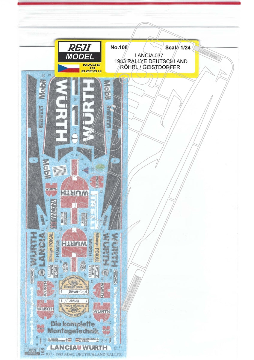 Reji Model Lancia Rally 037 sponsored by Wurth #1 - GPmodeling
