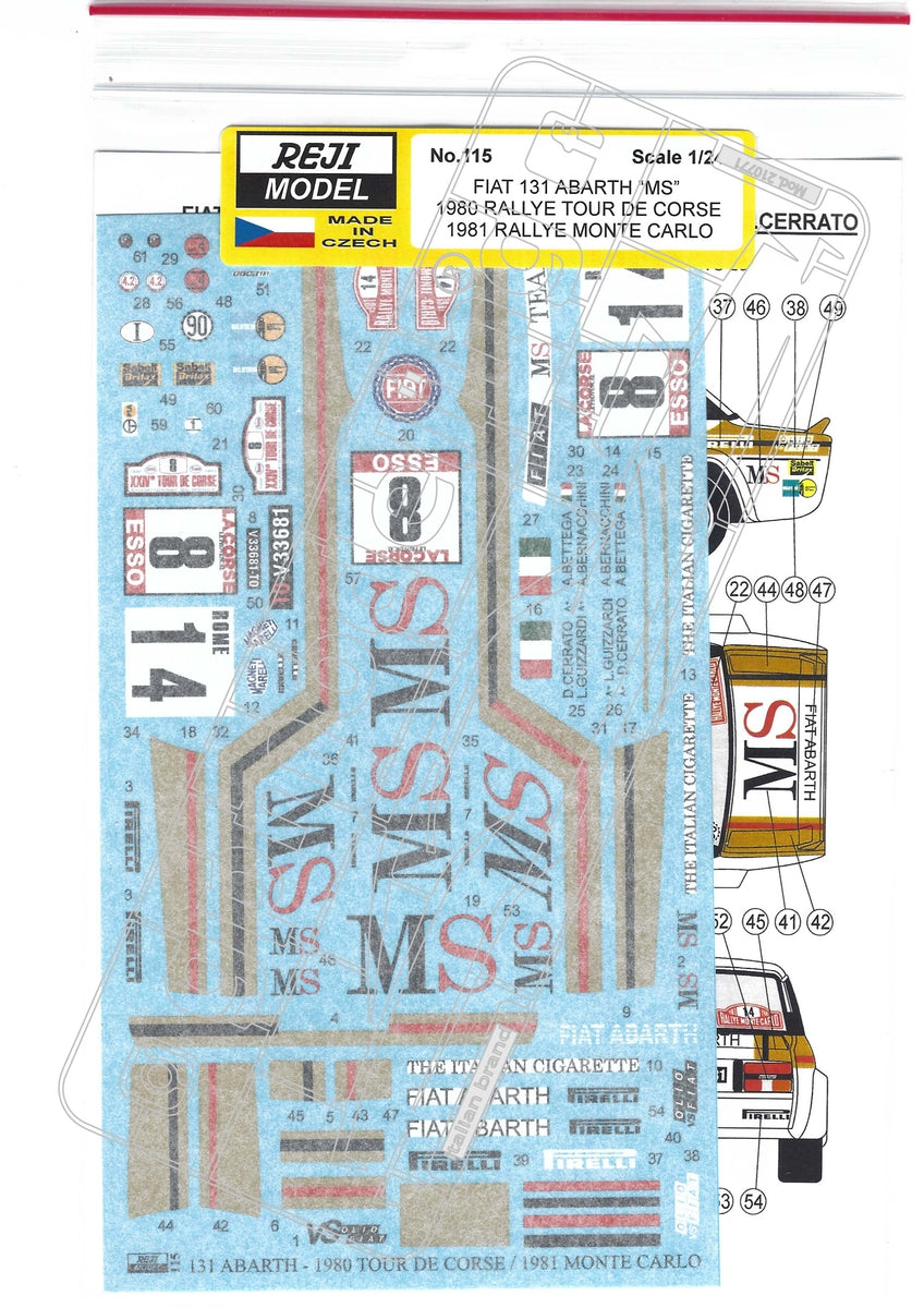 Reji Model Fiat 131 Abarth Sponsored by MS - GPmodeling