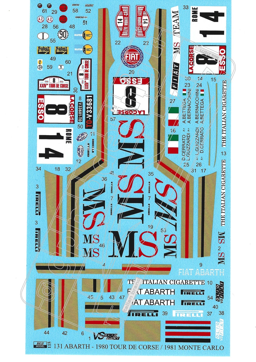 Reji Model Fiat 131 Abarth Sponsored by MS - GPmodeling