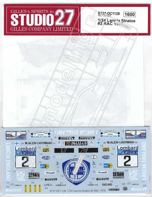 Studio27 | Decals Lancia Stratos HF RAC - GPmodeling